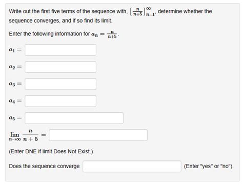 Solved Write Out The First Five Terms Of The Sequence With