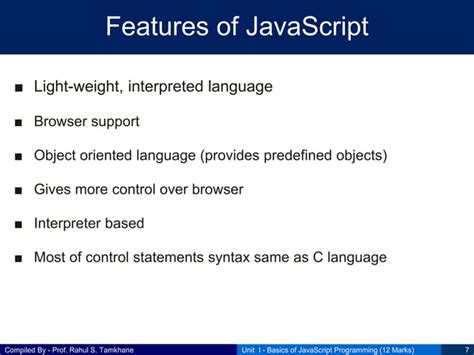 Css Unit I Basics Of Javascript Programming Pdf