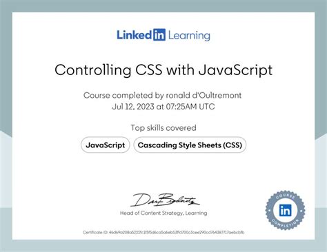 U Hebt Zojuist De Cursus “controlling Css With Javascript” Van Morten