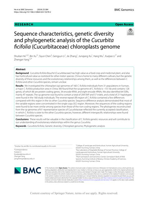 Pdf Sequence Characteristics Genetic Diversity And Phylogenetic