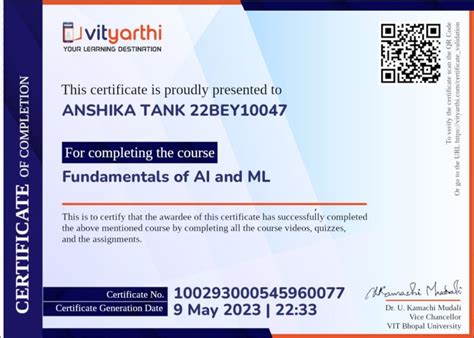 Anshika Tank On Linkedin Aiml Certificate