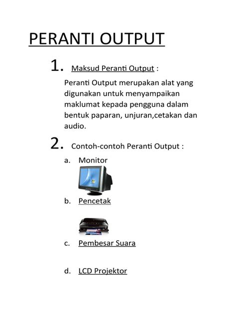 Peranti Input Dan Output Pdf