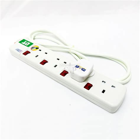 Dt 13amp 4 Gang 2 Meters Power Extension Trailing Socket [sirim]