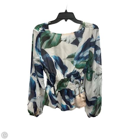 Top Long Sleeve By White House Black Market In Floral Print Size Xs