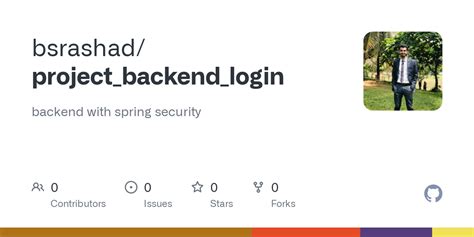 github bsrashad project backend login backend with spring security