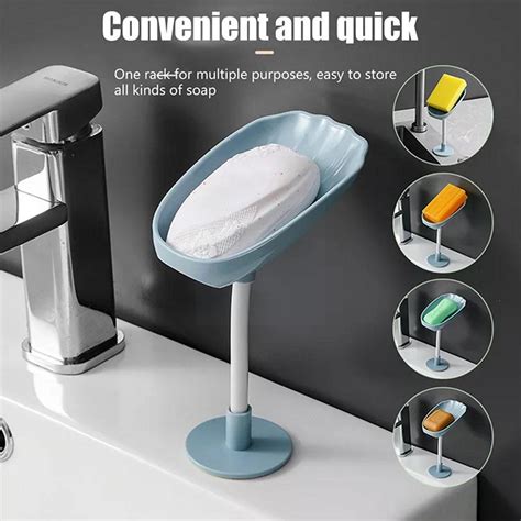 Badu Bg Безплатно щанцоване и залепване във формата на листа монтирана на стена сапунерка с