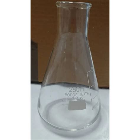 250 Ml Borosilicate Glass Conical Flask At ₹ 10 Piece In Ambala Id 21912180755