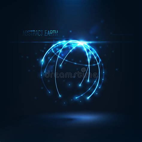 Abstract Sphere Shape Of Glowing Circles And Particles Stock Vector Illustration Of Planet