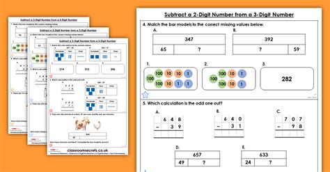 Subtract A 2 Digit From 3 Digits Homework Extension Year 3 Addition And Subtraction Classroom