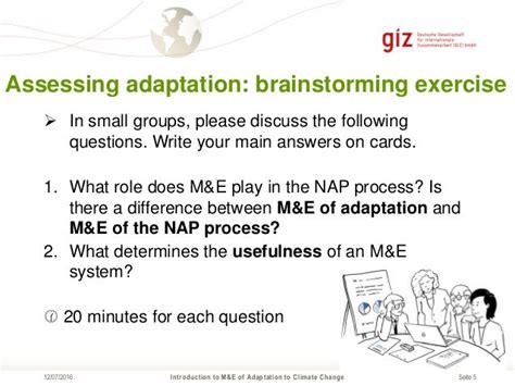 Training On Monitoring And Evaluation Mande Of Adaptation And The Nap P…