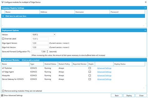 configure modules for multiple iot edge device