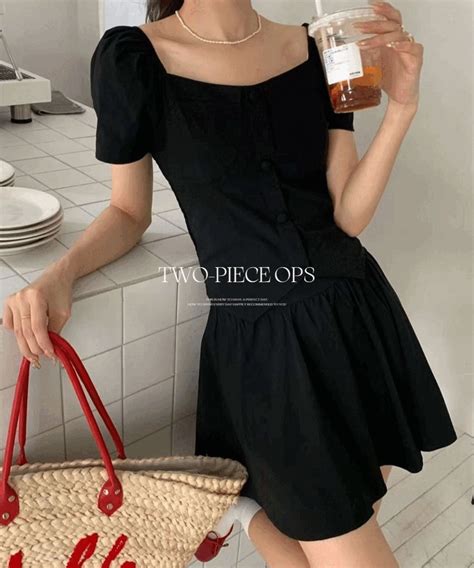 수수 투피스가을셋업 ️가을하객 원피스 가을원피스 반팔 미니원피스 ️투피스세트 퍼프원피스 셔링원피스 오프숄더 S92 3col 블랙원피스 반팔원피스 셀프웨딩