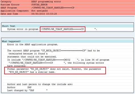 Syntax Error After Upgrade Sap Community