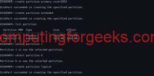 Create Disk Partitions In Windows Using Diskpart Command ComputingForGeeks