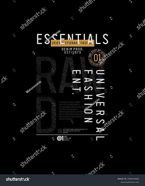 Essential Denim Leader Modern Stylish Typography Stock Vector Royalty Free 2466339365