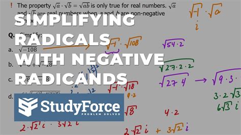 Simplifying Radicals Chart