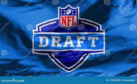 Nfl Draft Waving Flagthe National Football League Draft Stock Footage
