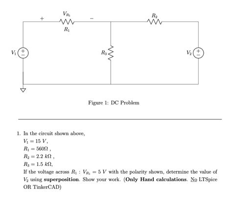 Solved R2 VR W Ri Vi R3 V M Figure 1 DC Problem 1 Chegg Com