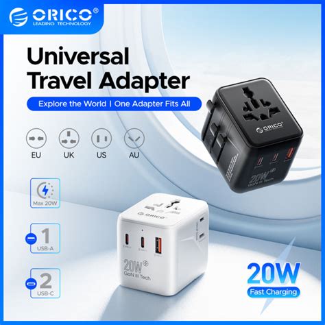 Orico Universal Travel Adapter 1 Ac Outlet 1 Two Prong Ac Socket 1 Usb