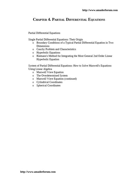 Chapter4partialdifferentialequations Pdf Partial Differential