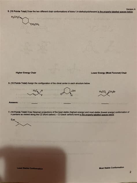Solved Version A Points Total Draw The Two Different Chegg