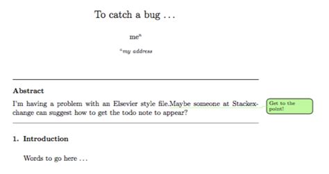 Compiling Latex Compilation Bug When Using Todonotes In Abstract Of