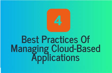 Cloud Based Applications Best Practices