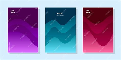 Premium Vector Wavy Layer Background Template Set Copy Space For Banner Landing Page Poster