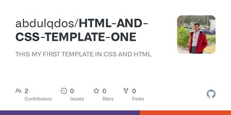 GitHub Abdulqdos HTML AND CSS TEMPLATE ONE THIS MY FIRST TEMPLATE IN CSS AND HTML