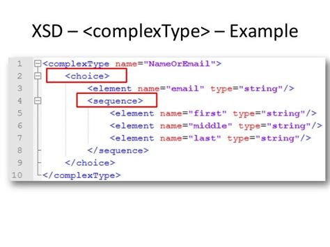 Xml Schema Definition Xsd Specifying Alternative
