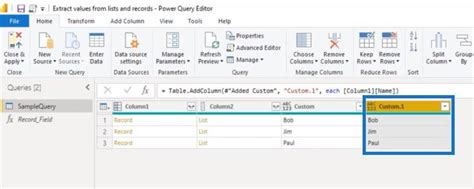 Extraer Valores De Registros Y Listas En Power Query