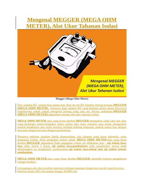 Mengenal Megger Pdf