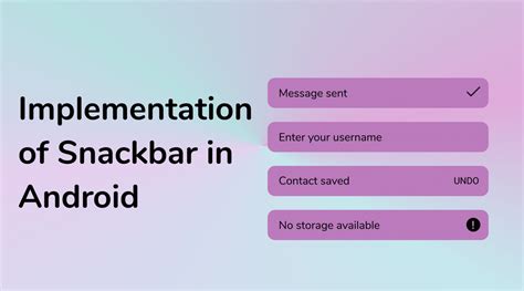 implementing snackbars with android