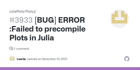 BUG ERROR Failed To Precompile Plots In Julia Issue JuliaPlots Plots Jl GitHub