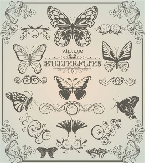 butterfly pattern 1 vector free vector in encapsulated postscript eps