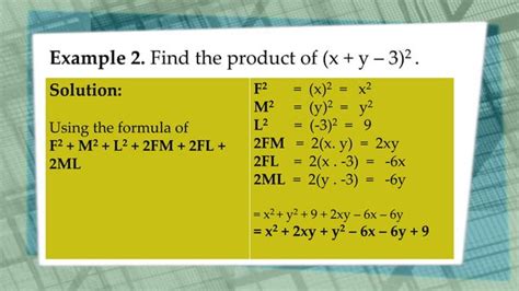 Square Of Trinomial Ppt