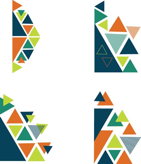 Triangle Corner Shape For Presentation Sheet Background Isolated Vector Set 32193664 Vector