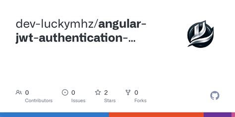 Github Dev Luckymhzangular Jwt Authentication System