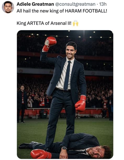 Meme Arteta Kalahkan Simeone Jadi Raja Baru Haramball