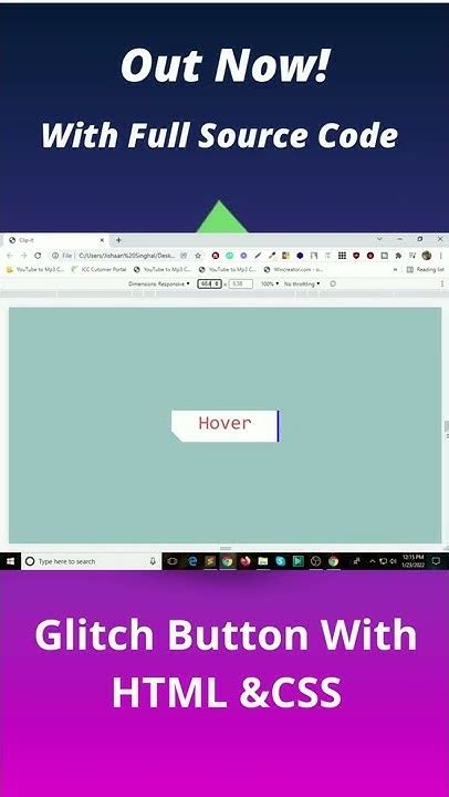 Glitch Button With Html And Css In 2022 With Full Source Code By
