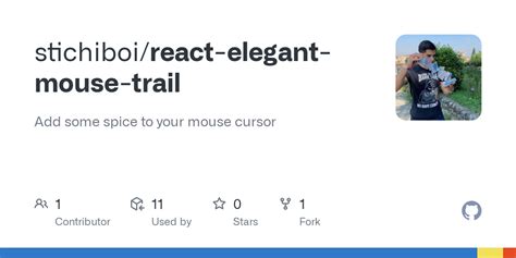 Github Stichiboireact Elegant Mouse Trail Add Some Spice To Your