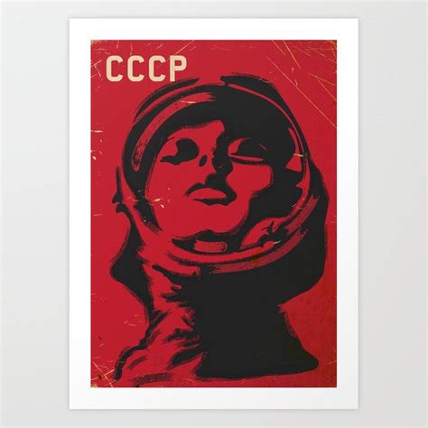 Cccp Vintage Space Cosmonaut Poster Art Print By Nicks Emporium X