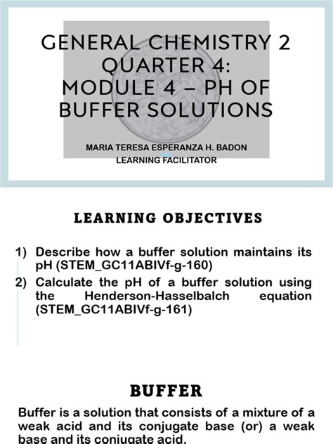 Q4M4 Buffer Solutions Sy2023-2024 | PDF | Buffer Solution | Acid Dissociation Constant