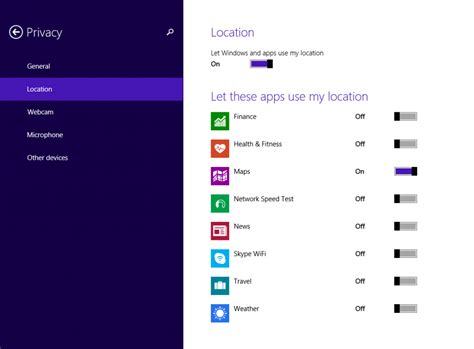 Privacy Settings On The Microsoft Surface