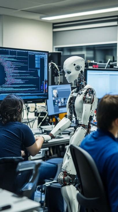 Free Robot In Lab Photo Robot Technology Lab Download At Stockcake