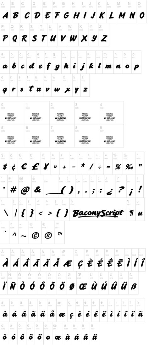 bacony script font