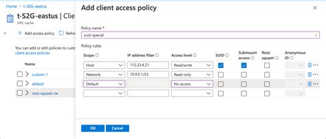 在 Azure Hpc 缓存中使用访问策略 Microsoft Learn