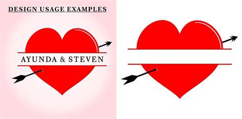 Premium Vector Valentines Day Split Monogram Wedding Monogram Monogram Name Love Heart