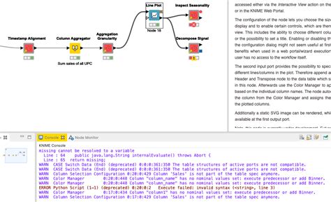 decompose signal execution fails invalid syntax line 3 knime