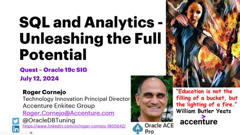 presenting on “sql and analytics unleashing the full potential” to